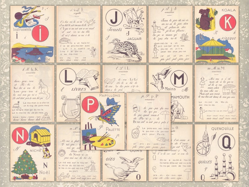 Vintage Childrens' Alphabet Book PDF | Antique Nursery Storybook ...