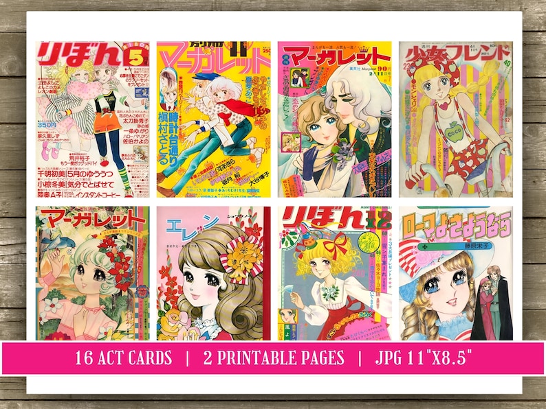 Japanese Girls Comic Book Covers Ver.3 | Vintage Japanese Anime Graphic ...
