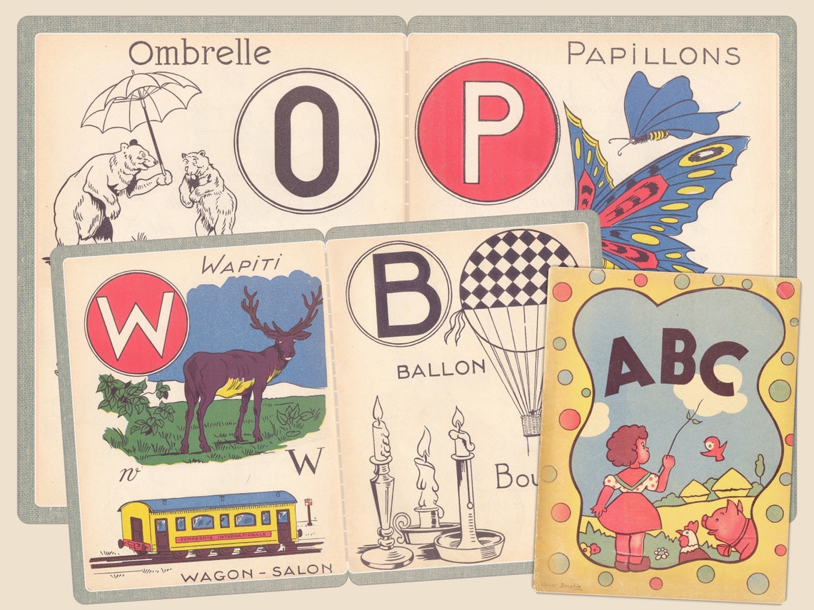 Vintage Childrens' Alphabet Book PDF | Antique Nursery Storybook ...
