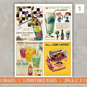 Vintage Confectionery Sweets Ad Collection, Antique Ephemera Printable ...