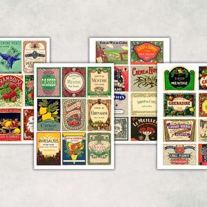 Vintage Elixir Labels Collection French Liquor Syrup Ephemera Printable ...
