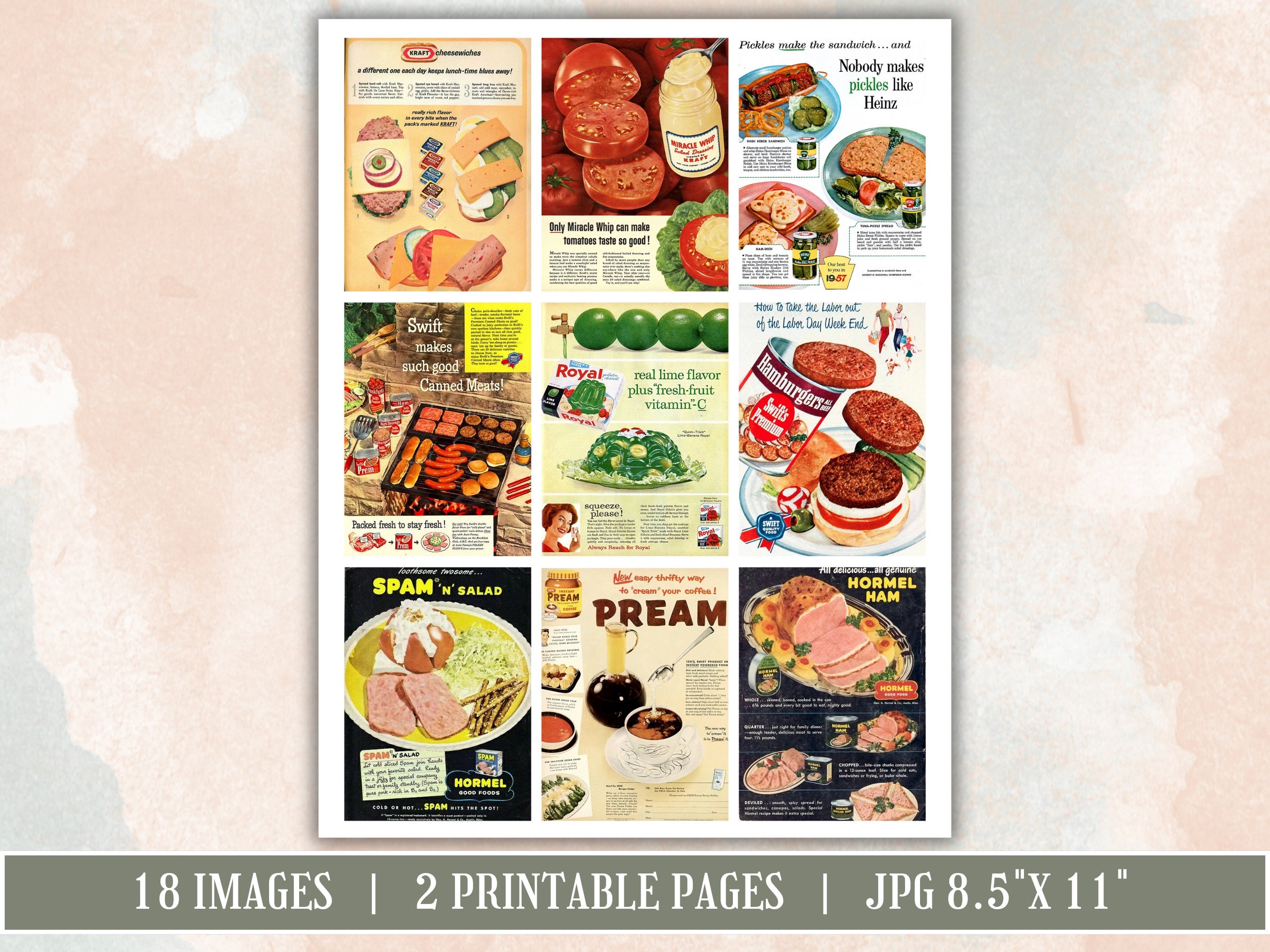 Retro Food Advertising 1950s Magazine Pages | Vintage Kitchen Pantry ...