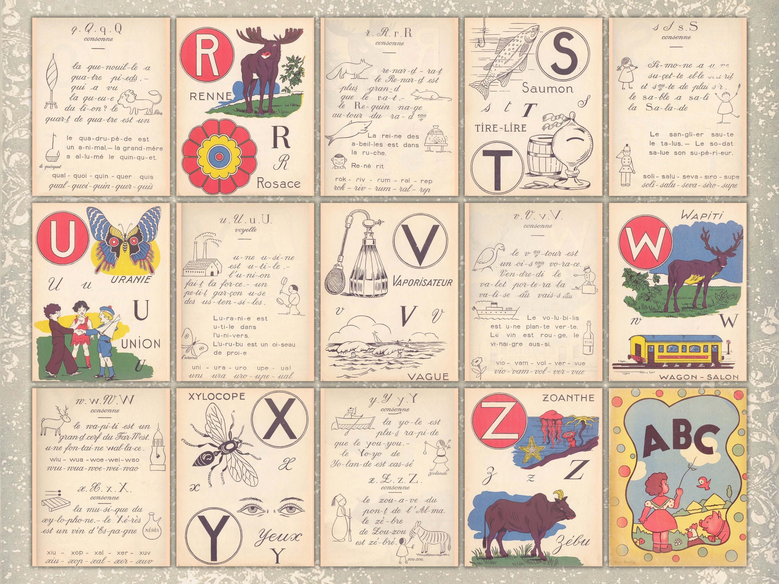 Vintage Childrens' Alphabet Book PDF | Antique Nursery Storybook ...