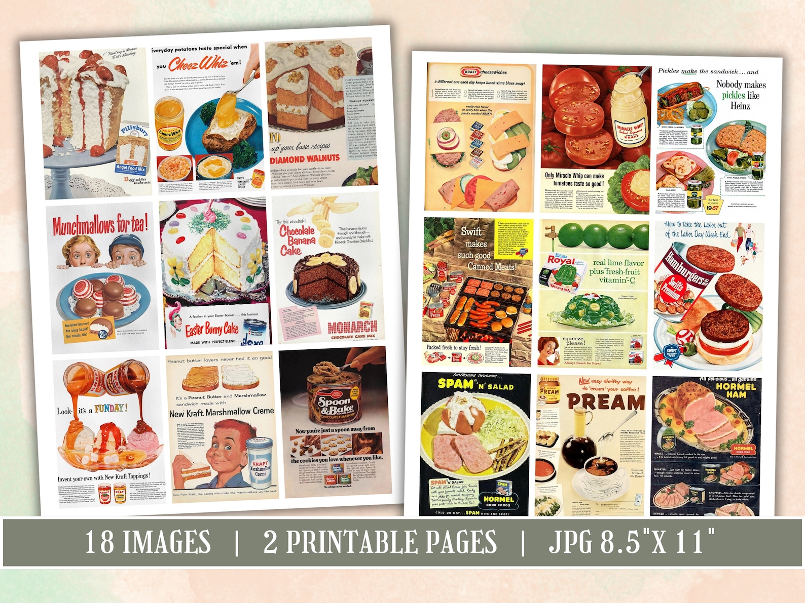 Retro Food Advertising 1950s Magazine Pages | Vintage Kitchen Pantry ...