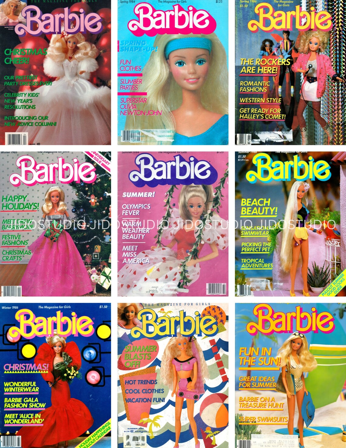 Old School Barbie Magazine Covers 1980s Printable Collage - Etsy Australia
