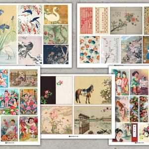 Ancient China Old Books & Posters Ephemera | Vintage Asian Illustration ...