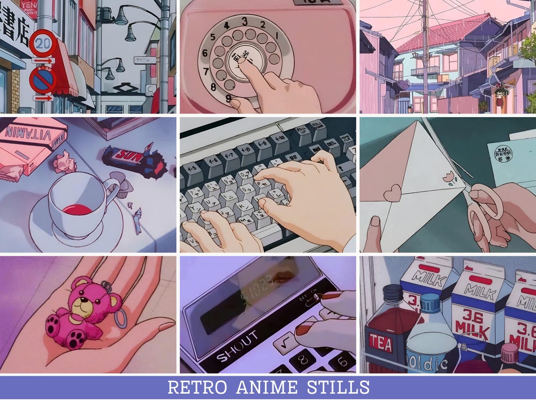 Japanese Retro Anime Stills Vol.1 | 1990s Aesthetic Comics Scenes ...