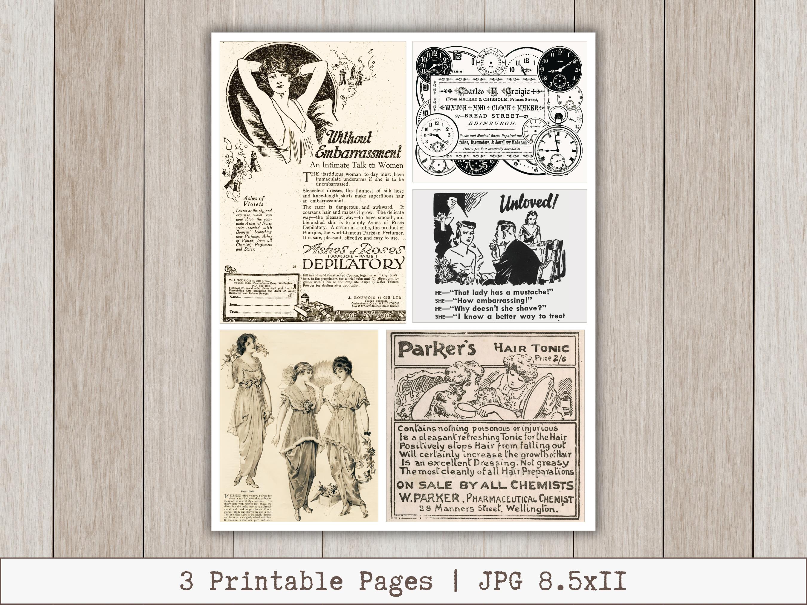 Vintage Newspaper Ad Ephemera Printable | 19th Century Advertising ...