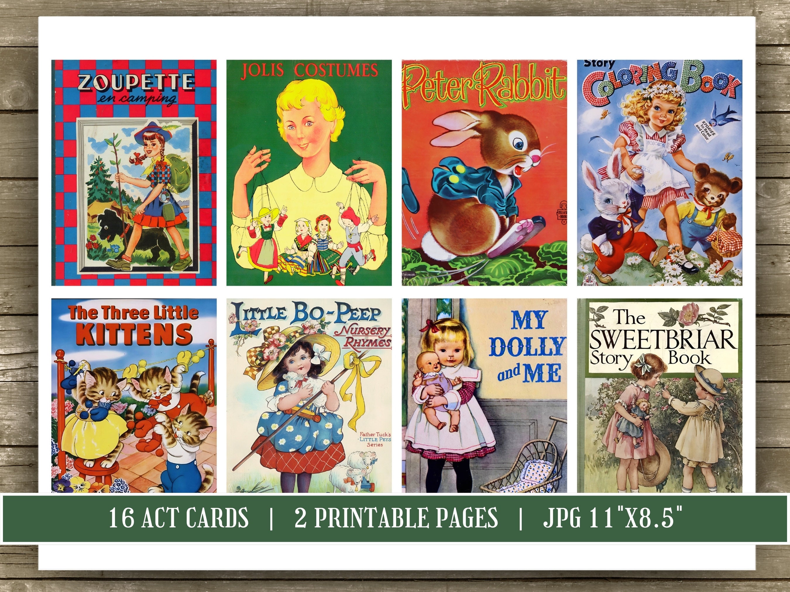 Antique Children's Book Covers Printable Vintage Book Cover Graphic ...