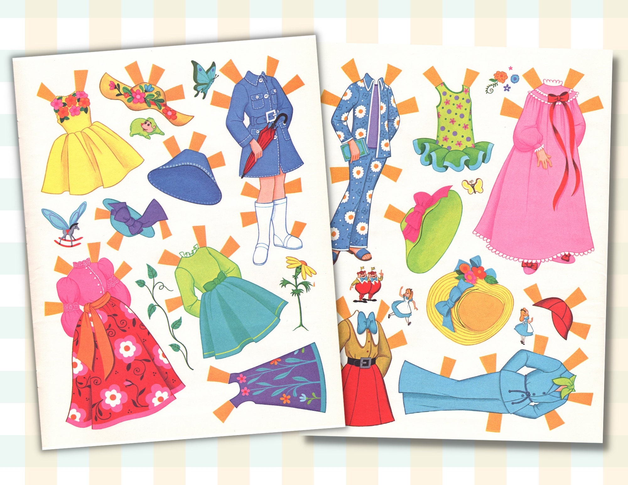 Alice in Wonderland Paper Dolls Printable | Vintage Paper Doll PDF JPG ...