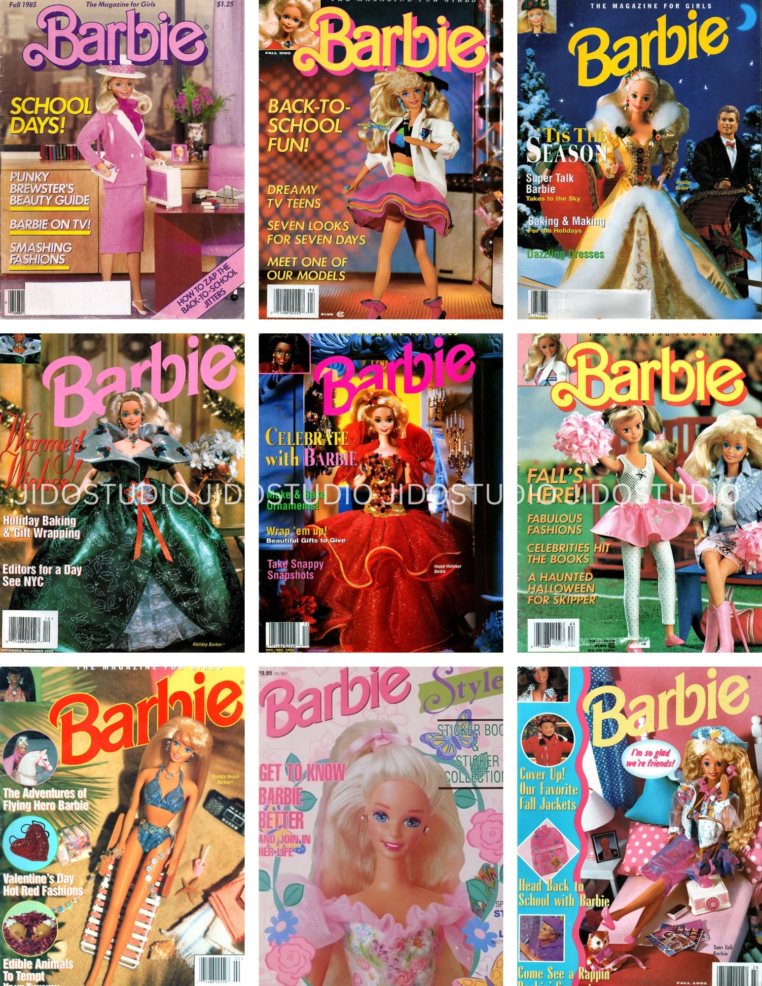 Old School Barbie Magazine Covers 1980s Printable Collage - Etsy Australia