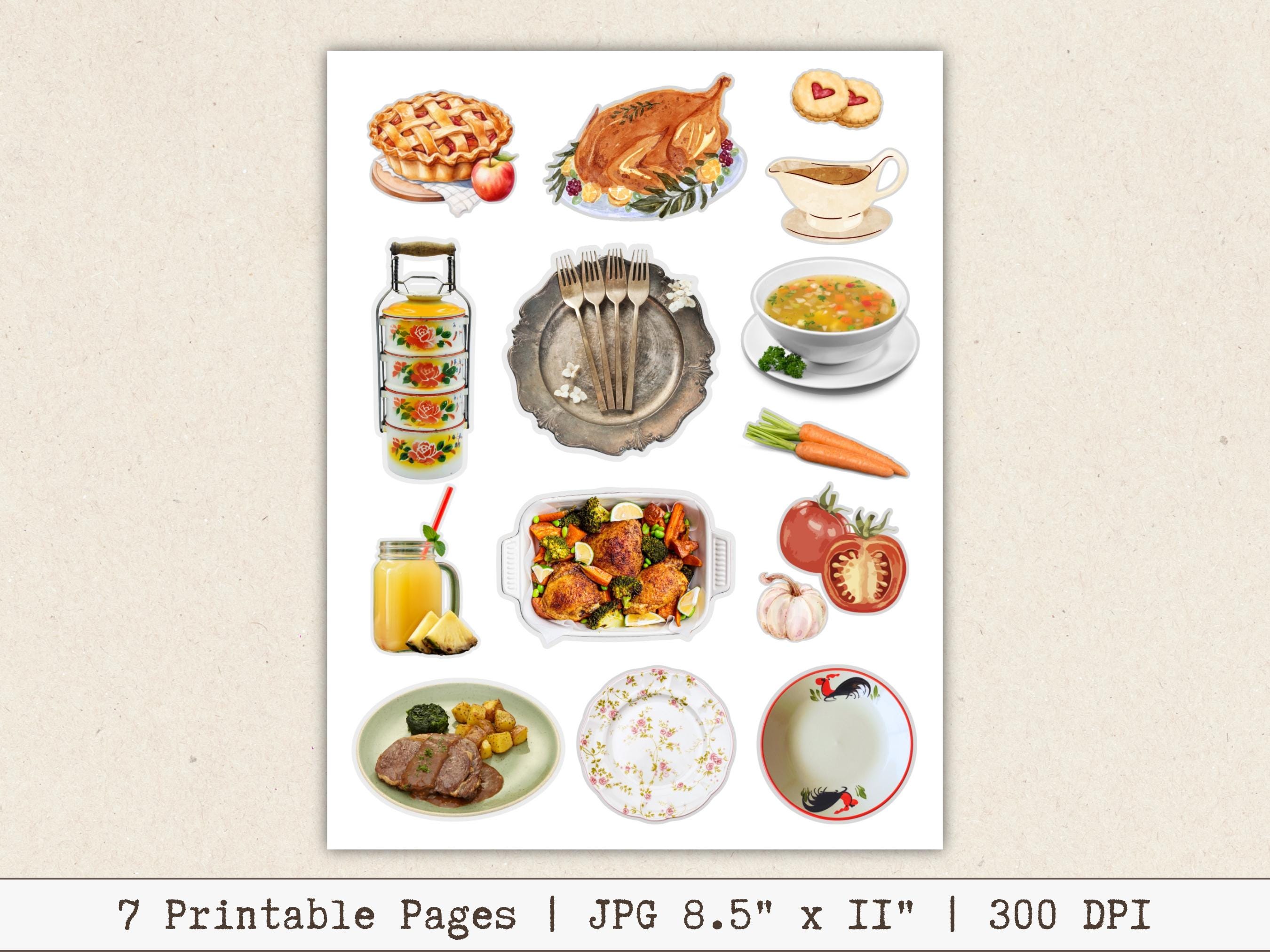 Vintage Cookbook Recipe Collection, Antique Ephemera Printable, Retro ...