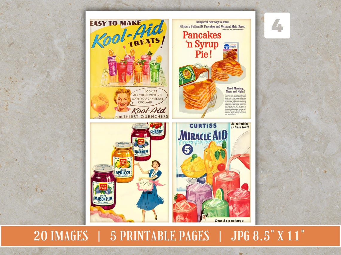 Vintage Confectionery Sweets Ad Collection, Antique Ephemera Printable ...