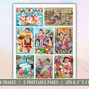 Ancient China Old Books & Posters Ephemera | Vintage Asian Illustration ...