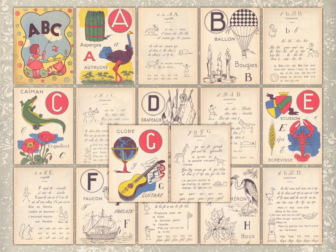 Vintage Childrens' Alphabet Book PDF | Antique Nursery Storybook ...