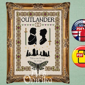 Outlander Cross Stitch Pattern - Scotland Pattern - Jamie & Claire ...