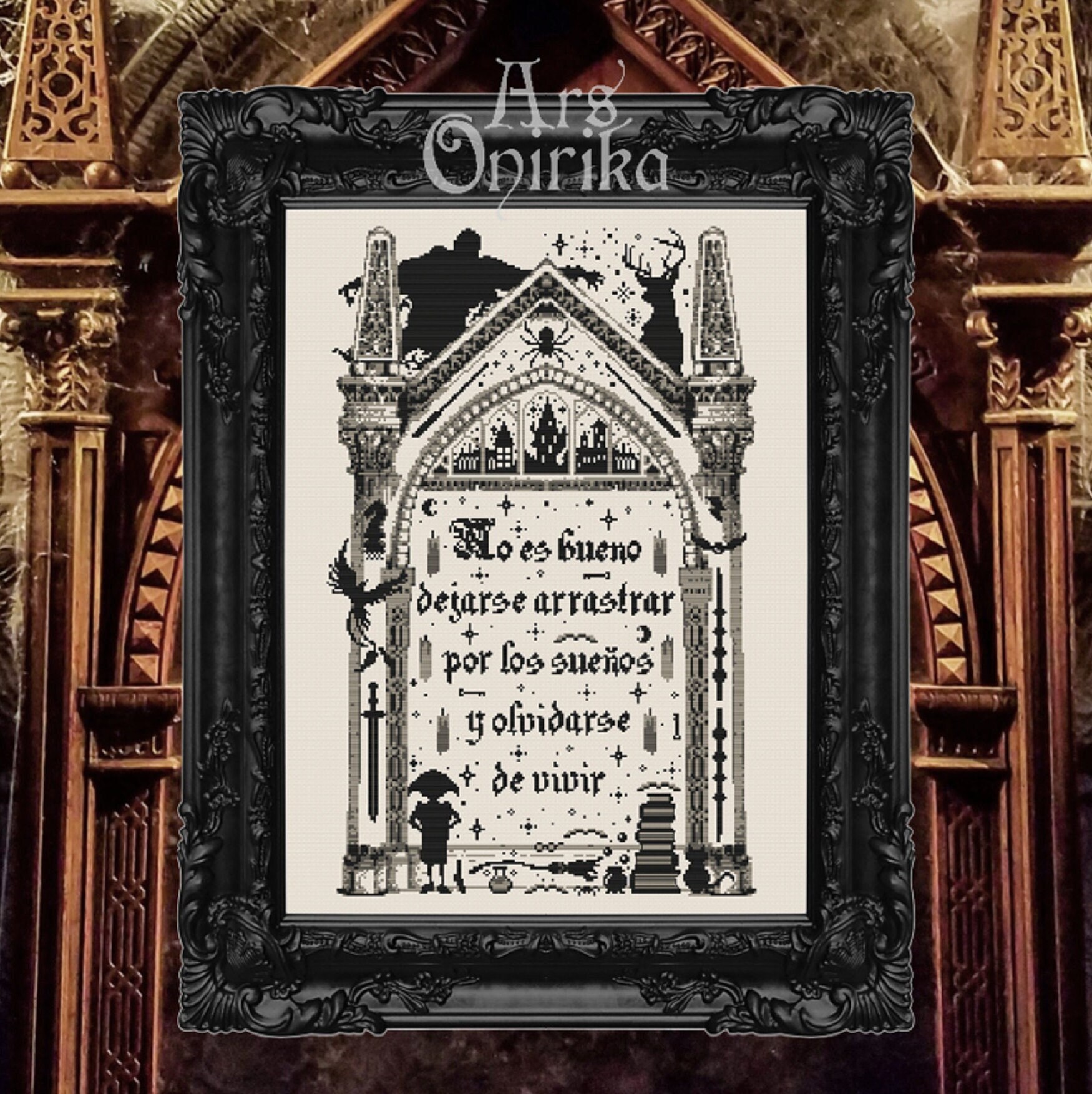 HP Cross Stitch Pattern Magic Mirror Wizarding World - Etsy