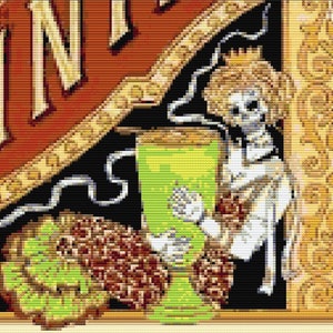 Absinthe Cross Stitch Pattern - Art Nouveau Poster - Devil Absinthe ...