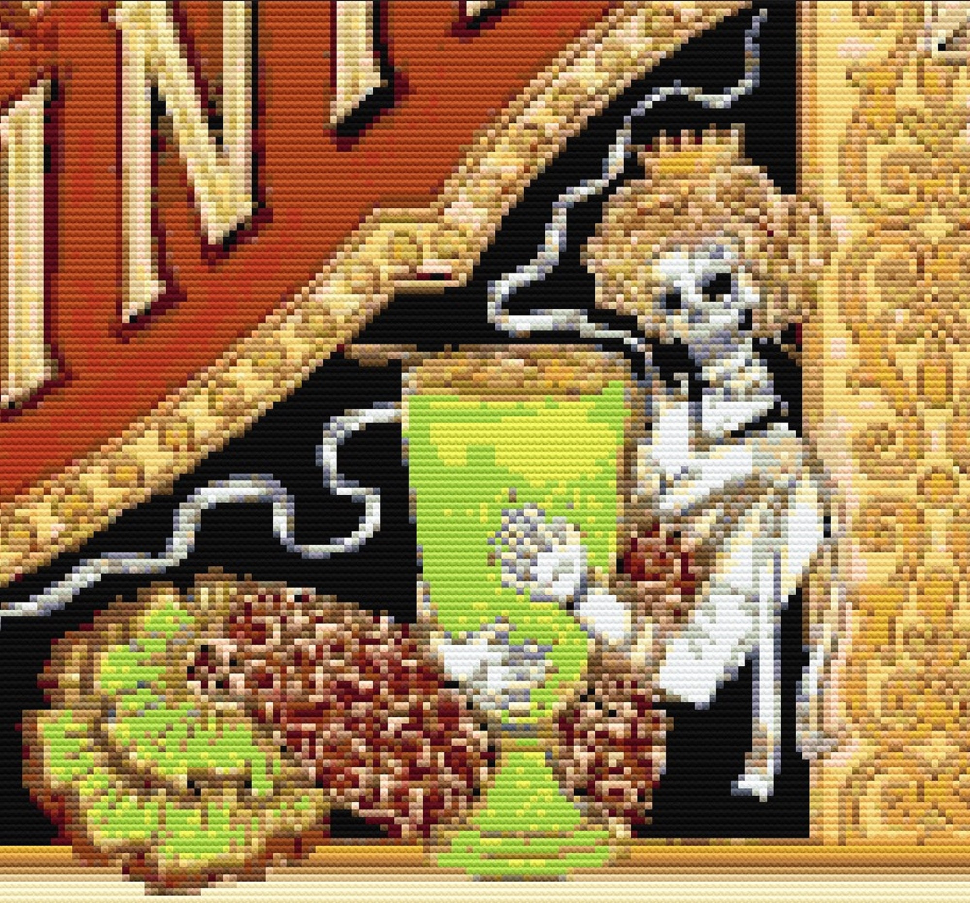 Absinthe Cross Stitch Pattern Art Nouveau XIX Absinthe Pattern Keeper ...