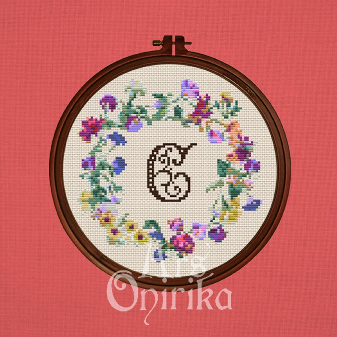 Letter C Alphabet Pattern Alphabet Cross Stitch Flower - Etsy