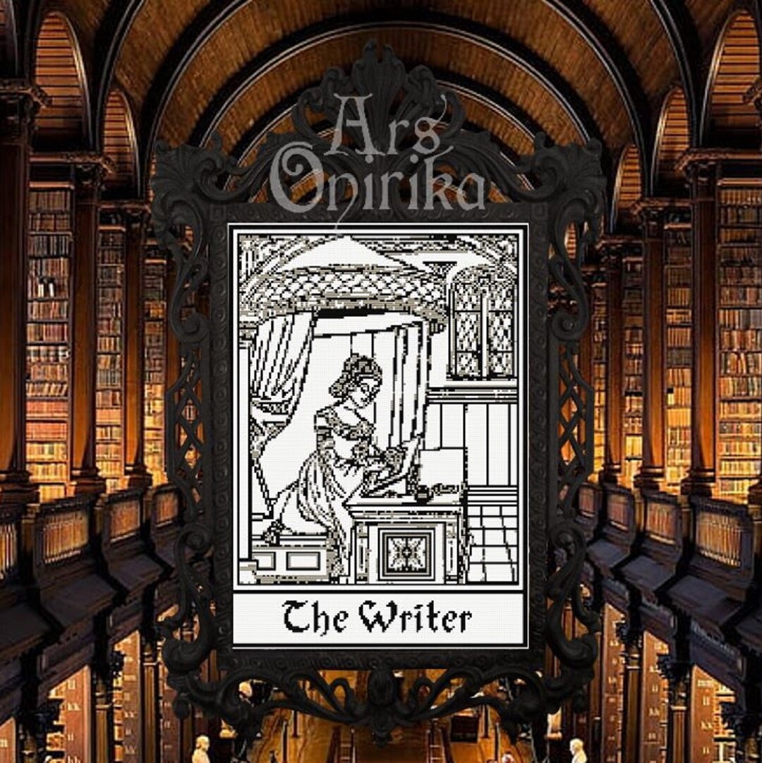 The Writer Medieval Cross Stitch Pattern Old Ancient - Etsy