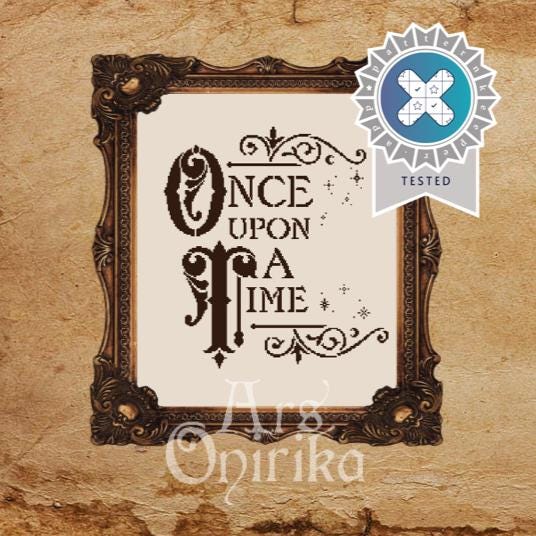 Once Upon a Time Cross Stitch Pattern (PDF) – Vintage Fairytale ...