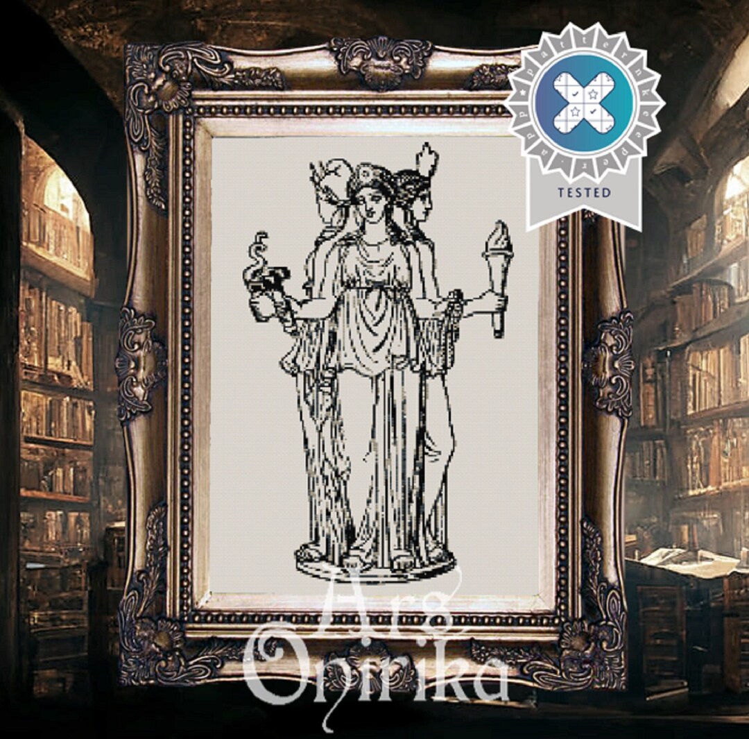 Hecate Cross Stitch Pattern - Mythology Pattern - Hecate Goddess ...