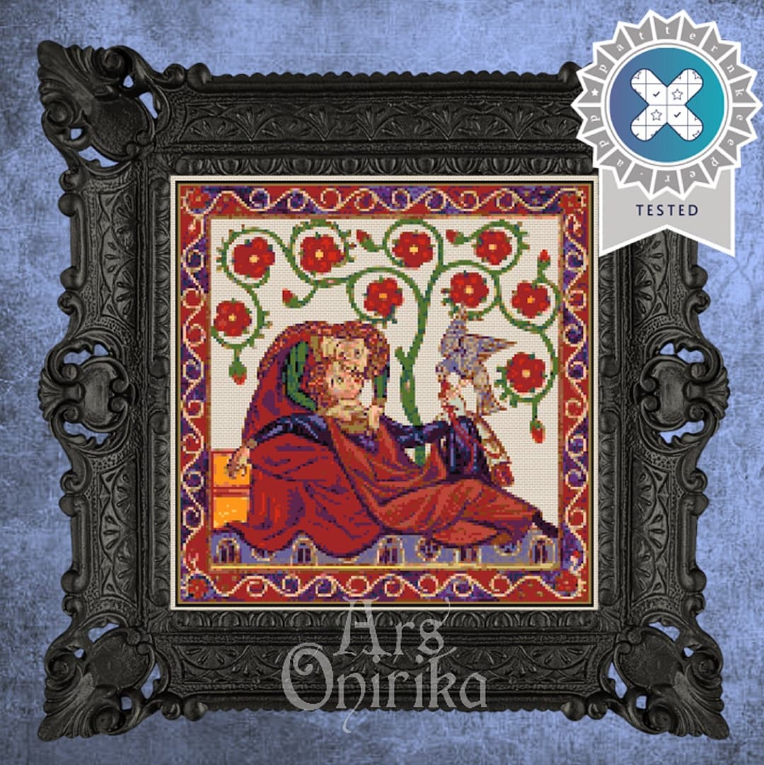 Medieval Codex Medieval Illuminated Manuscript Cross Stitch Pattern ...