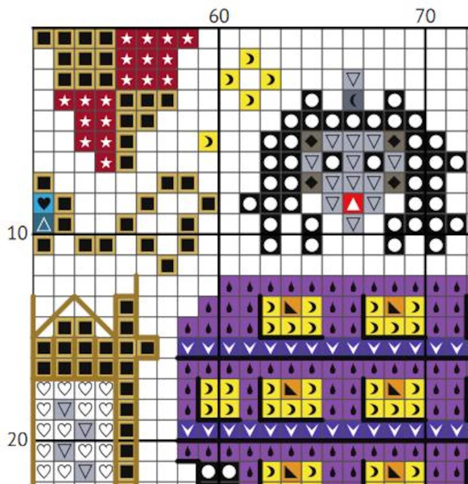 HP Magic Cross Stitch Pattern (PDF) – Wizard Tribute - One Page Chart ...