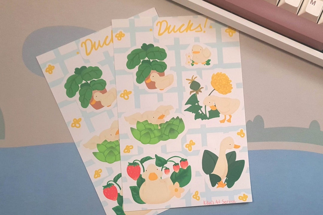 Cute Ducks Sticker Sheet - Etsy