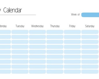Simple Weekly Planner Digital Download Minimalist Organization - Etsy