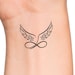 Angel Wings Infinity Temporary Tattoo - Etsy Canada