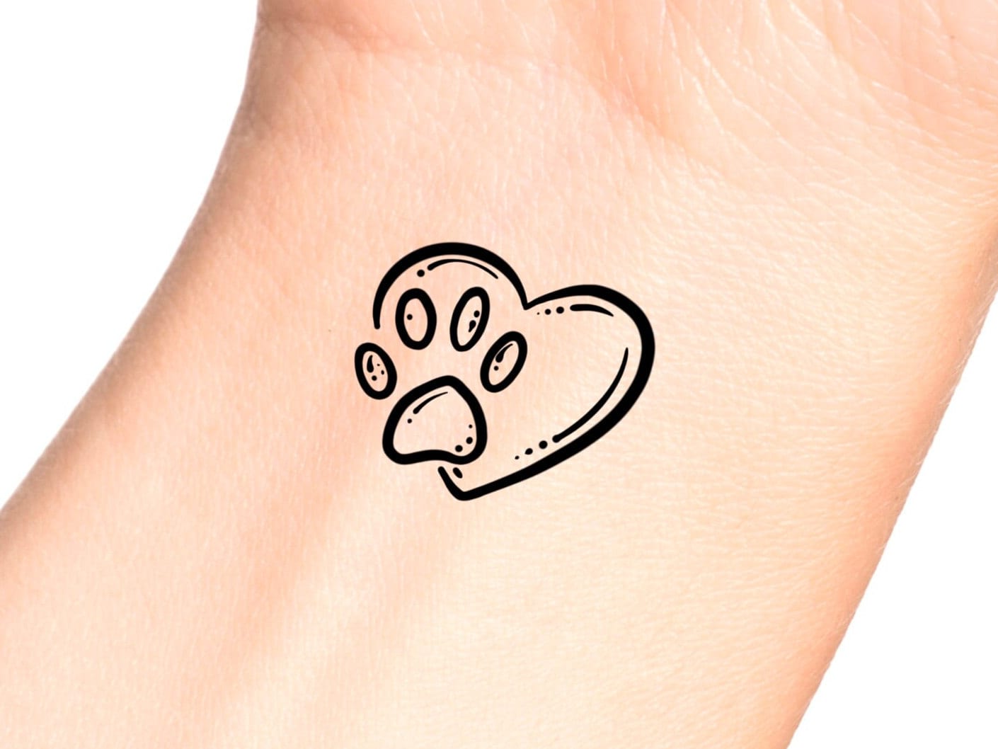 Dog Paw Print Tattoo On Foot