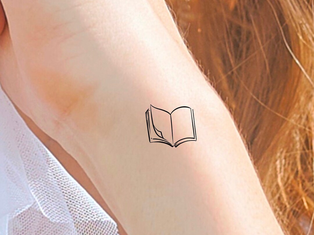 Little Book Temporary Tattoo - Etsy