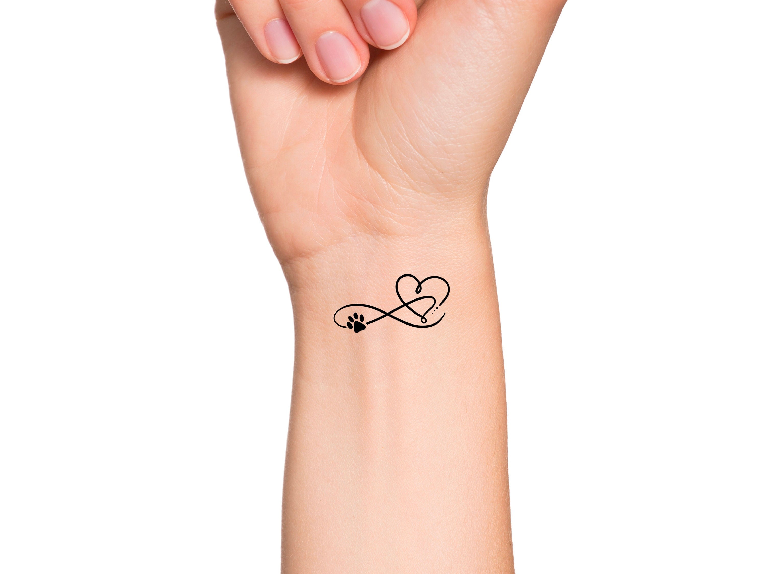 Infinity Heart Tattoo On Wrist