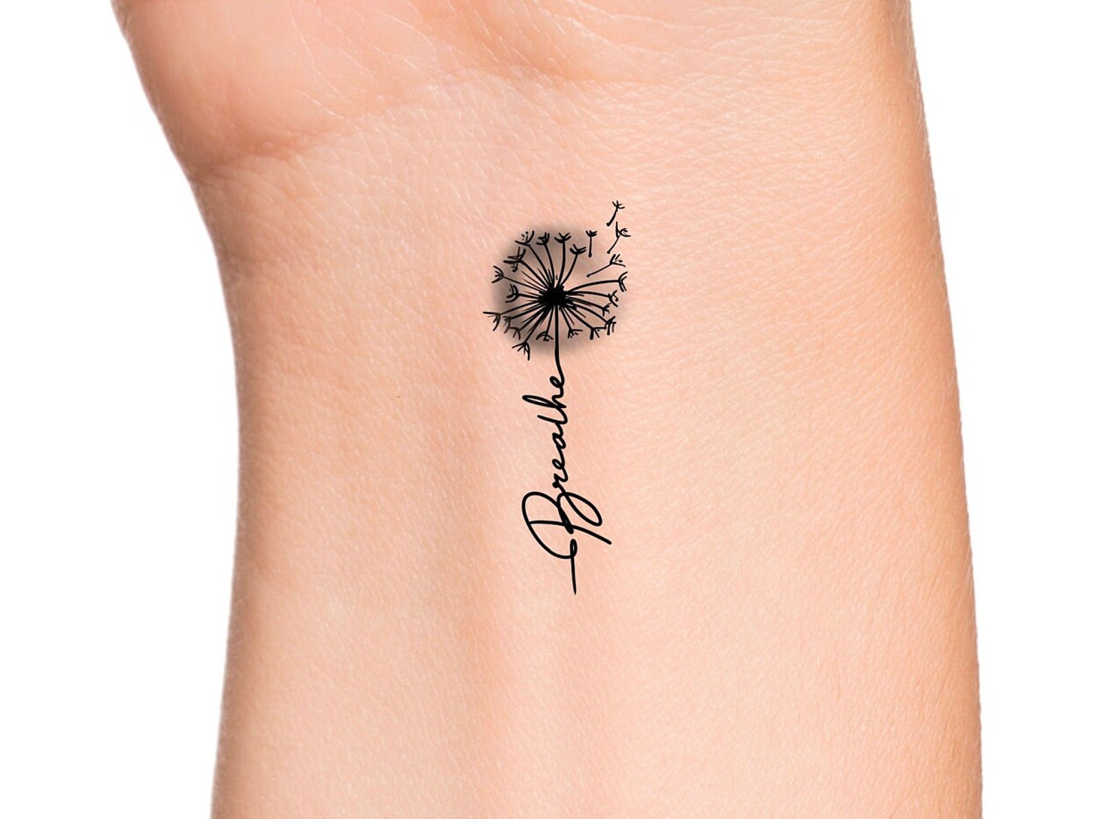 Stilvolle Pusteblume Tattoo Mit Spruch Fotos