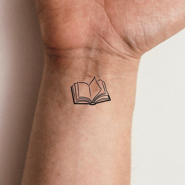 Book Reading Tattoo - Etsy