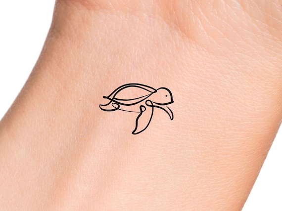 Sea Turtle Outline Tattoos