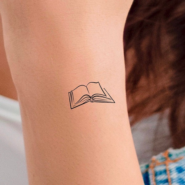 Book Reading Tattoo - Etsy