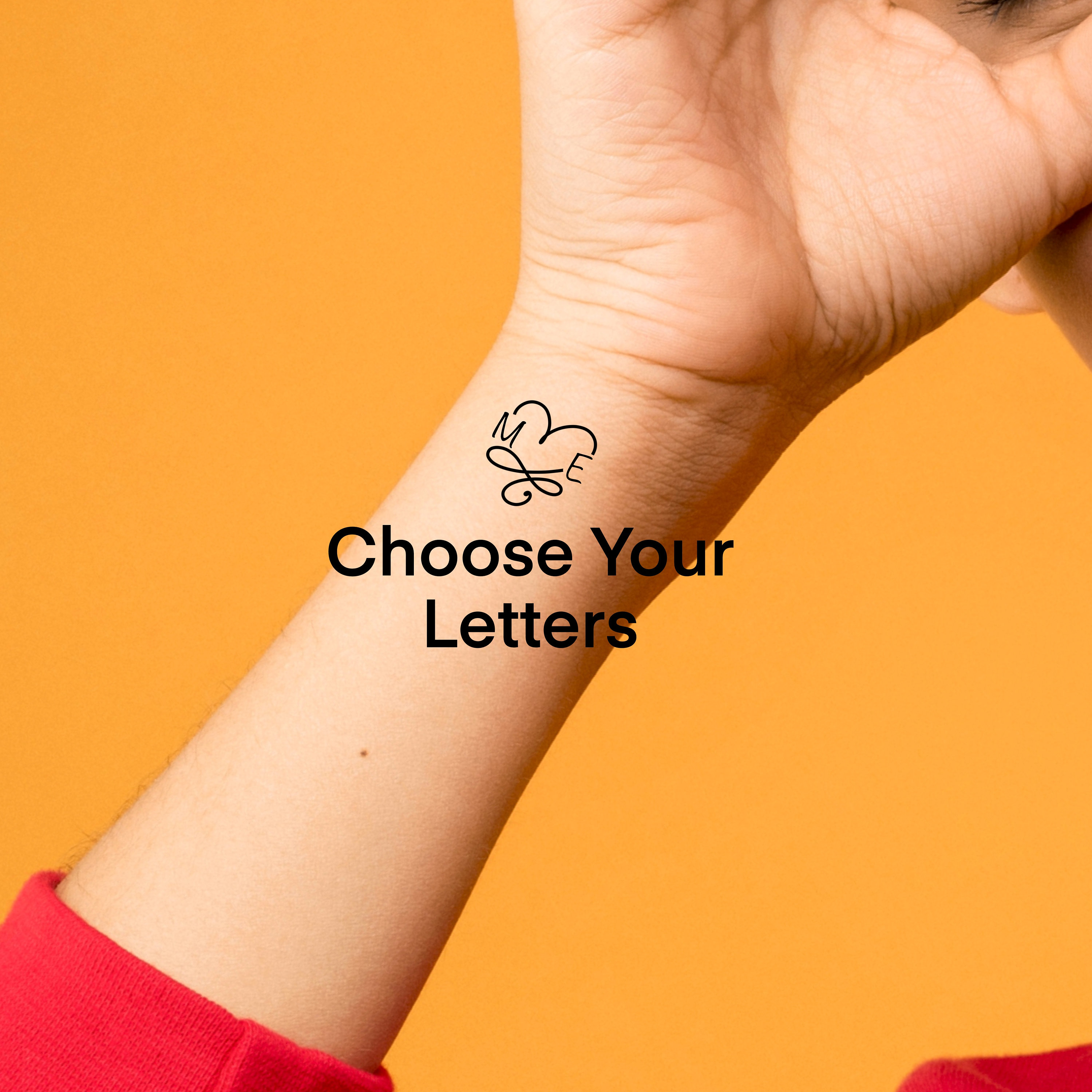 Custom Heart Infinity Initials Temporary Tattoo / Custom Heart Letters ...