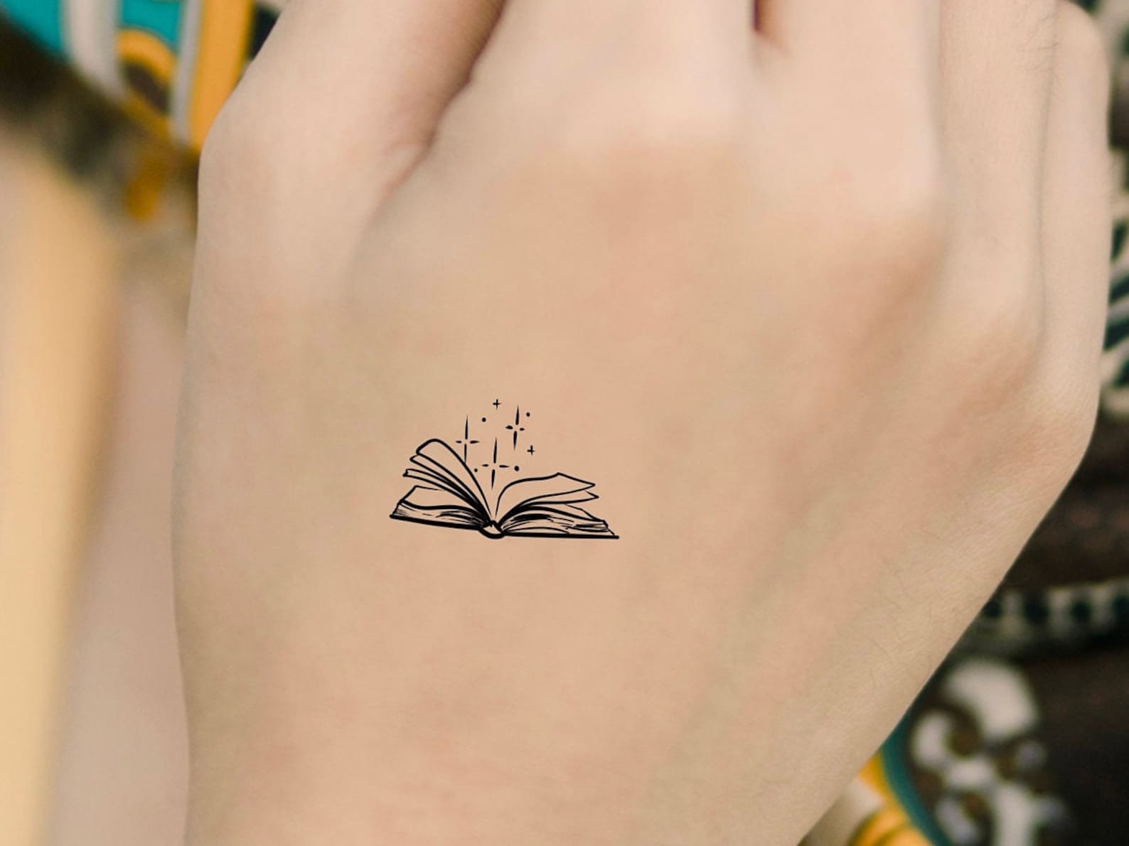 Book Stars Temporary Tattoo - Etsy