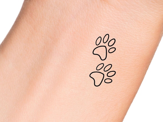 Paw Print Outline Tattoo