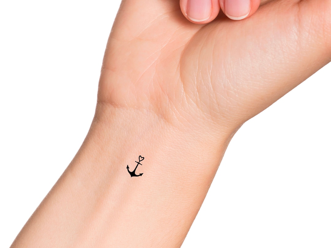 Little Anchor Temporary Tattoo - Etsy
