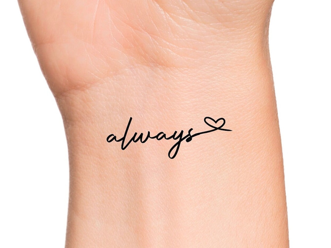 Always Heart Temporary Tattoo - Etsy