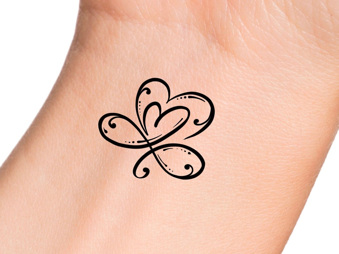 Infinity Heart Swirls Temporary Tattoo - Etsy
