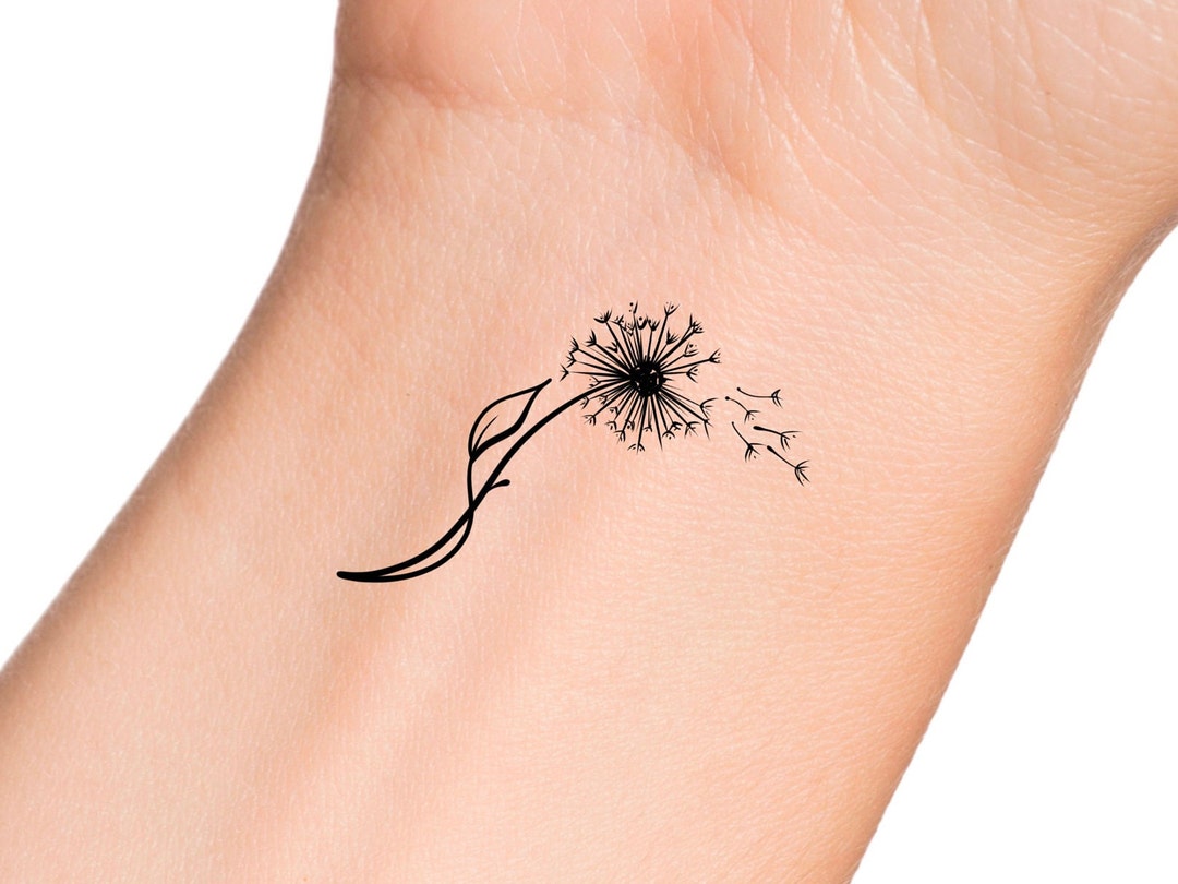 Dandelion Temporary Tattoo - Etsy