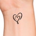 Heart Wave Sun Temporary Tattoo - Etsy