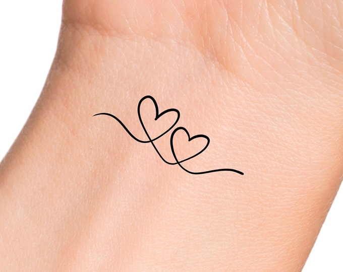 Connecting Hearts Temporary Tattoo - Etsy