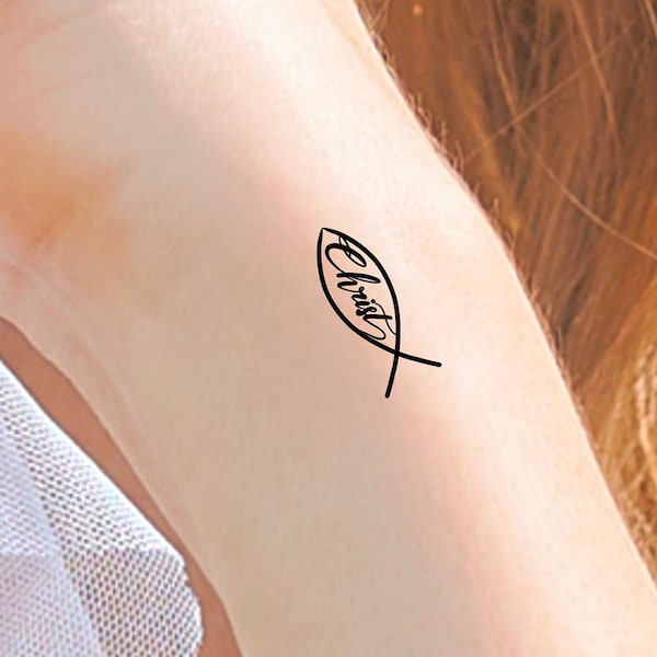 Jesus Fish Tattoo - Etsy