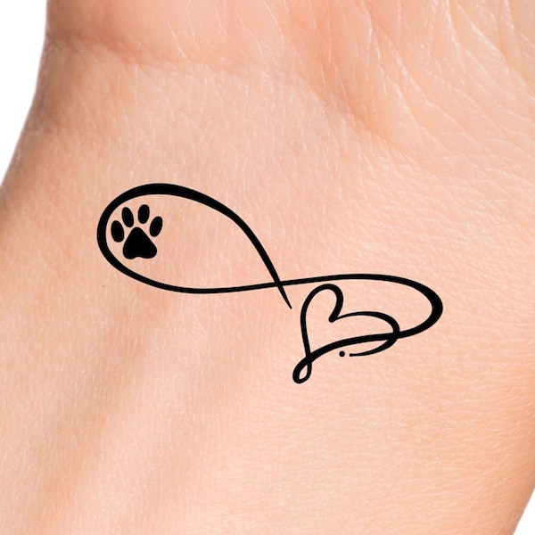 Dog Infinity Tattoo - Etsy